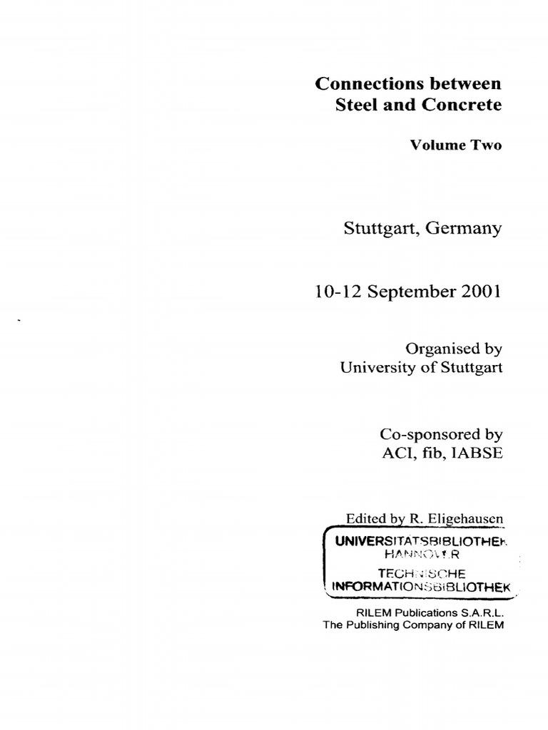 Connection Between Steel and Concrete | PDF | Concrete | Building Materials