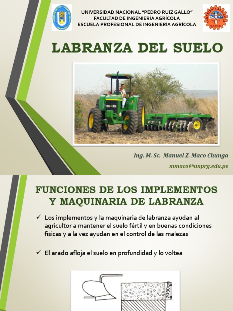 LABRANZA DE LOS SUELOS - 2da Clase | PDF | Arado | Labranza