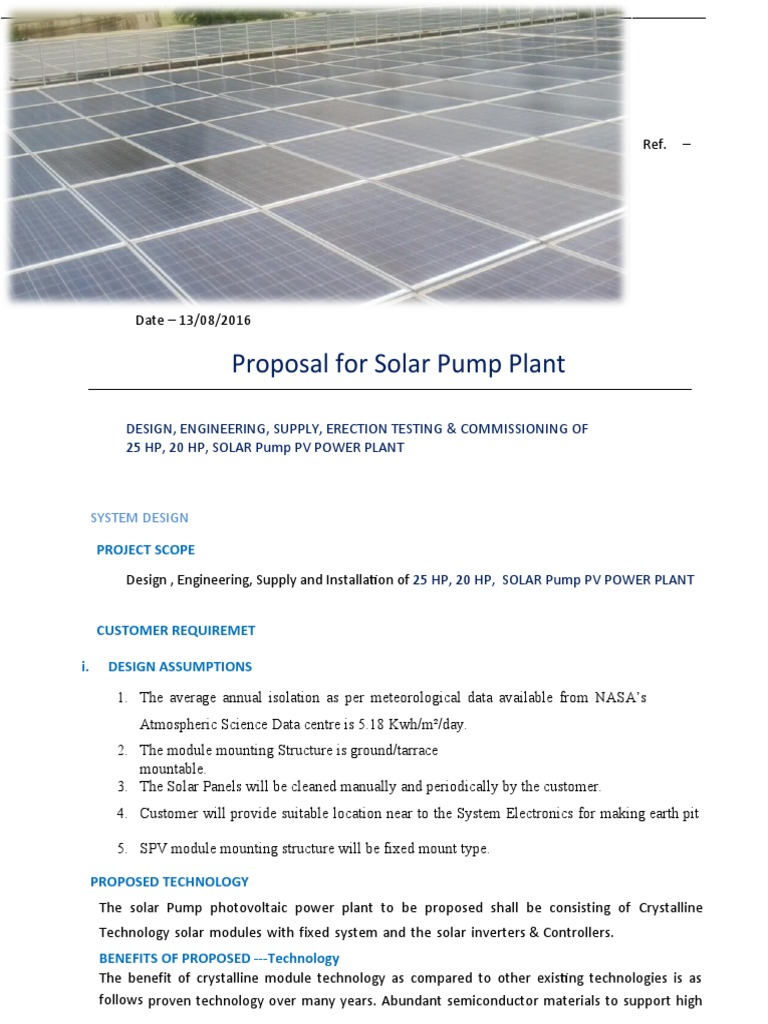 25 HP & 20 HP Solar Pump Quatation | PDF | Photovoltaics | Solar Power