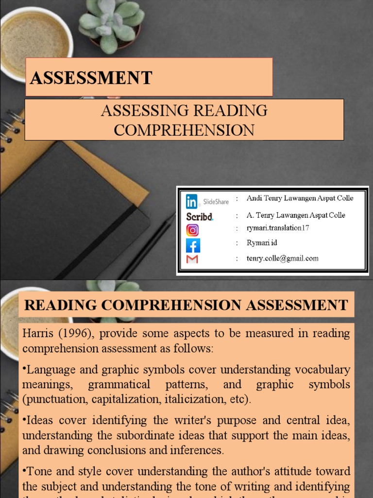 Reading Comprehension Assessment Guide | PDF | Reading Comprehension ...