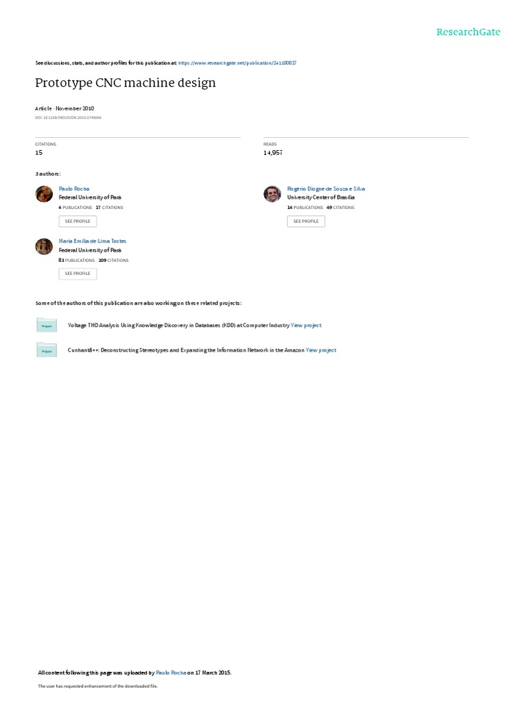 Prototype CNC Machine Design PDF | PDF | Numerical Control | Analog To Digital Converter