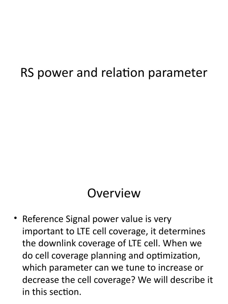RS Power and Relation Parameter | PDF | Decibel | Bandwidth (Signal ...