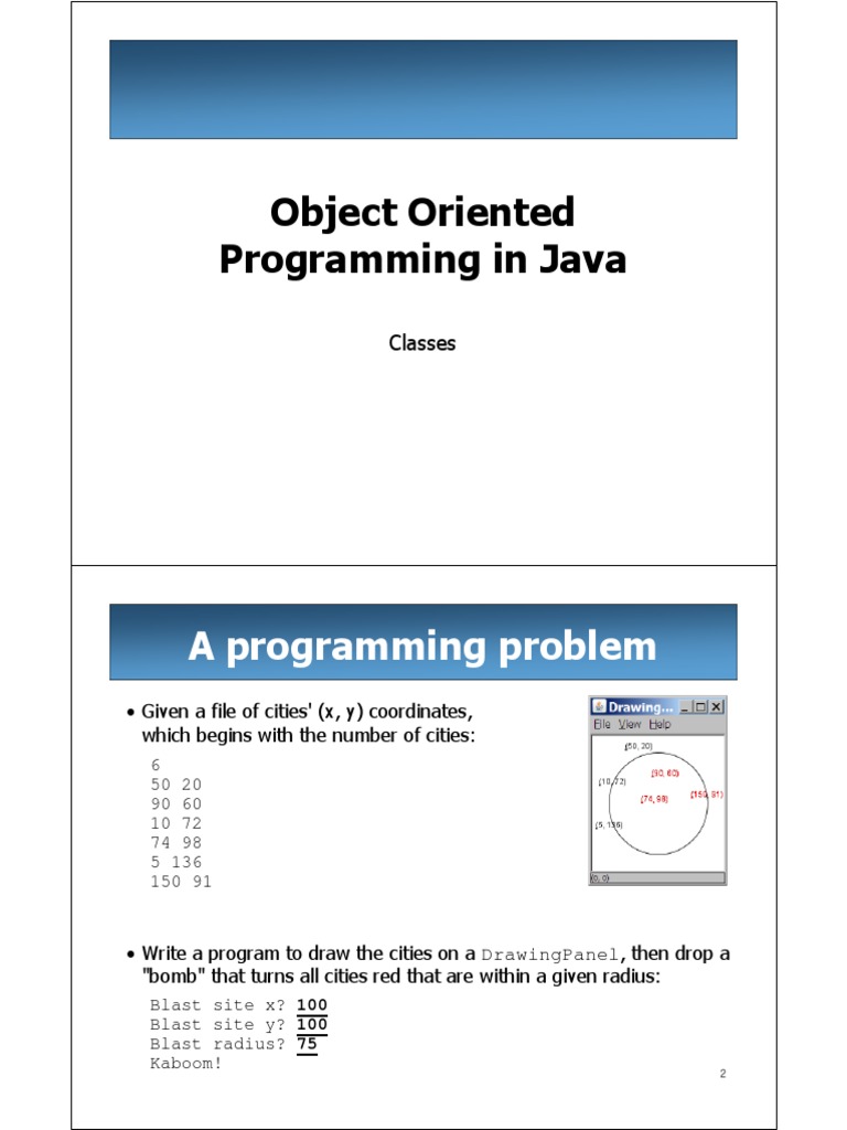 Object Oriented Programming In Java Pdf Method Computer