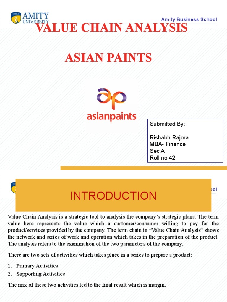Asian Paints Value Chain Analysis | PDF | Value Chain | Logistics