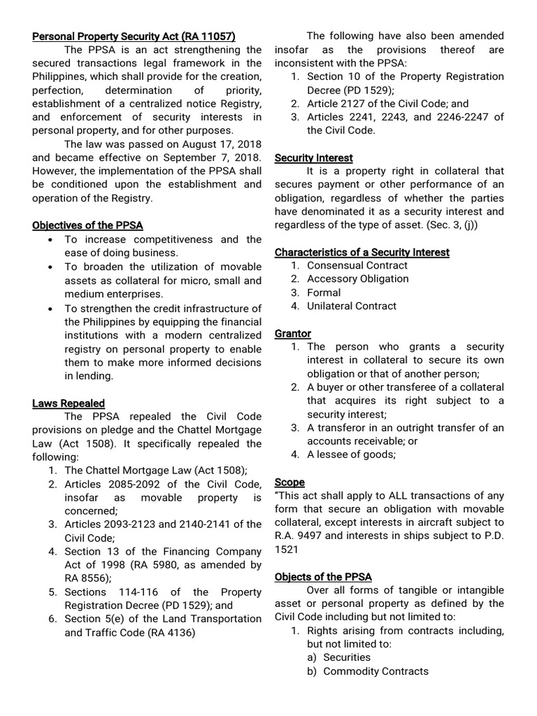 PPSA Handouts PDF | PDF
