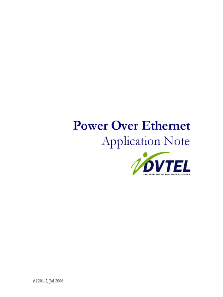 PoE Application Note PDF | PDF | Ethernet | Computer Networking