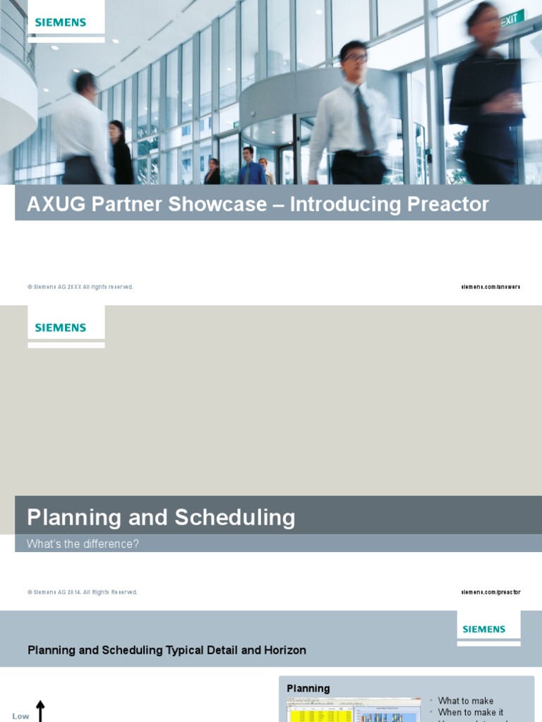AXUG Partner Showcase - Introducing Preactor: © Siemens AG 20XX All ...