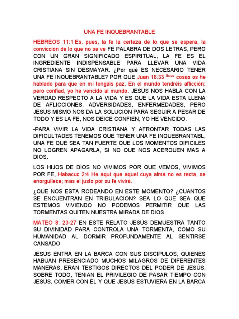 Fe Inquebrantable en Tiempos Difíciles | PDF | Fe | Juan el Bautista