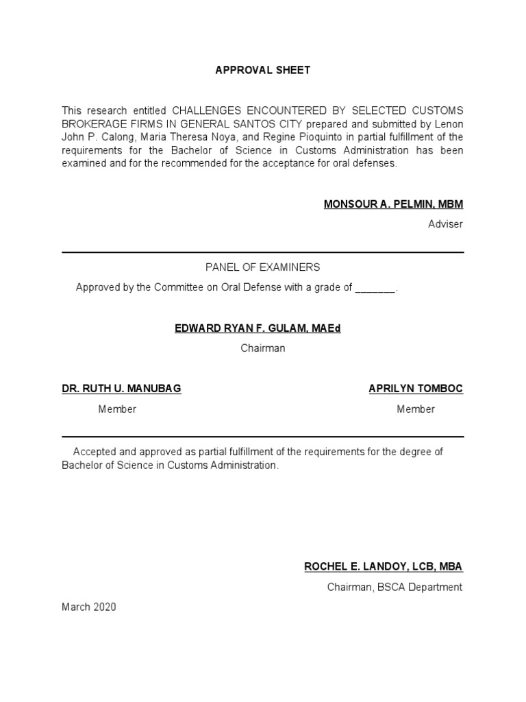 Approval Sheet | PDF | Survey Methodology
