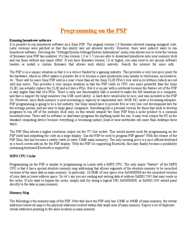 Programming the Sony PSP: Exploring Homebrew Development, Hardware ...