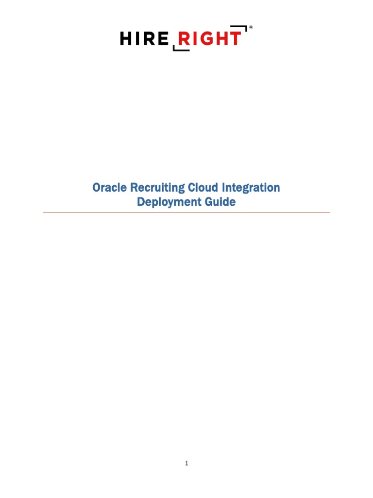 Oracle Recruiting Cloud Integration Deployment Guide | PDF | Background ...