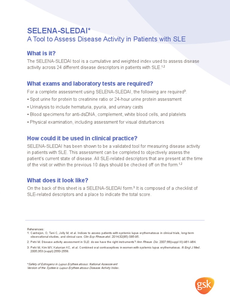 Sledai 2000 PDF | PDF | Systemic Lupus Erythematosus | Medical Specialties