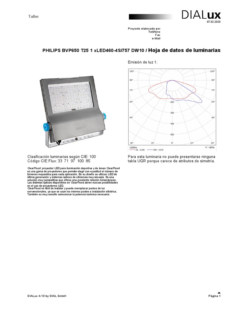 Análisis Luminotécnico de Proyectores LED | PDF | Diodo emisor de luz ...