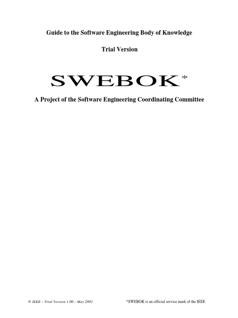 Trial Version1 00 SWEBOK Guide | PDF | Engineer | Software Engineering