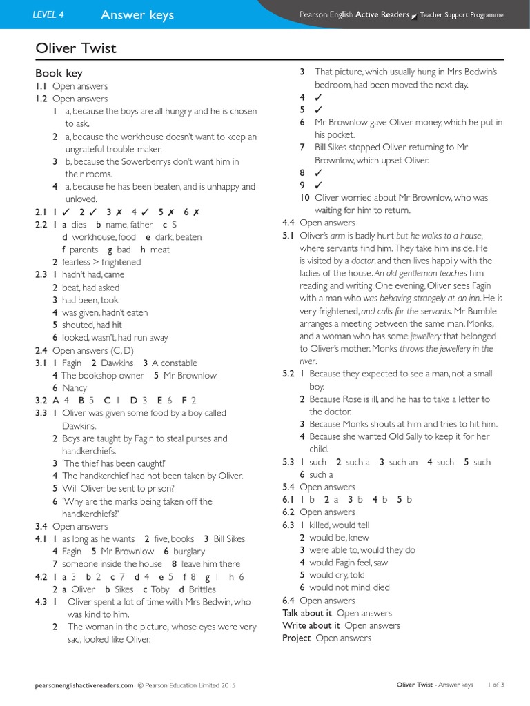 Oliver Twist: Book Key | PDF | Oliver Twist | Nancy (Oliver Twist)