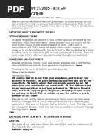 Thanksgiving Mass Script | PDF | Lord's Prayer | Eucharist