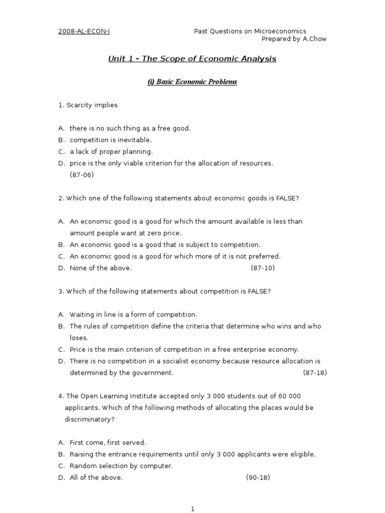 1987-2007_AL-Econ-Micro-Past_Paper_(Sorted_in_Topics) | Demand ...