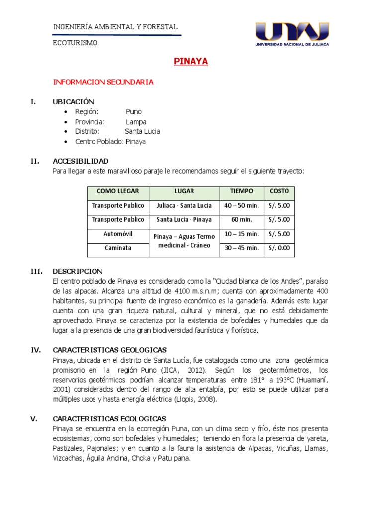 PINAYA 2da Parte | PDF | Entorno natural | Conservación