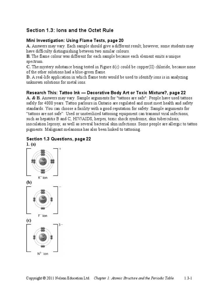 Section 1.3: Ions and The Octet Rule | PDF | Iron | Manganese