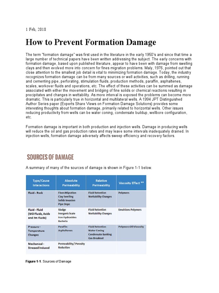 Preventing Formation Damage in Wells | PDF | Filtration | Casing (Borehole)