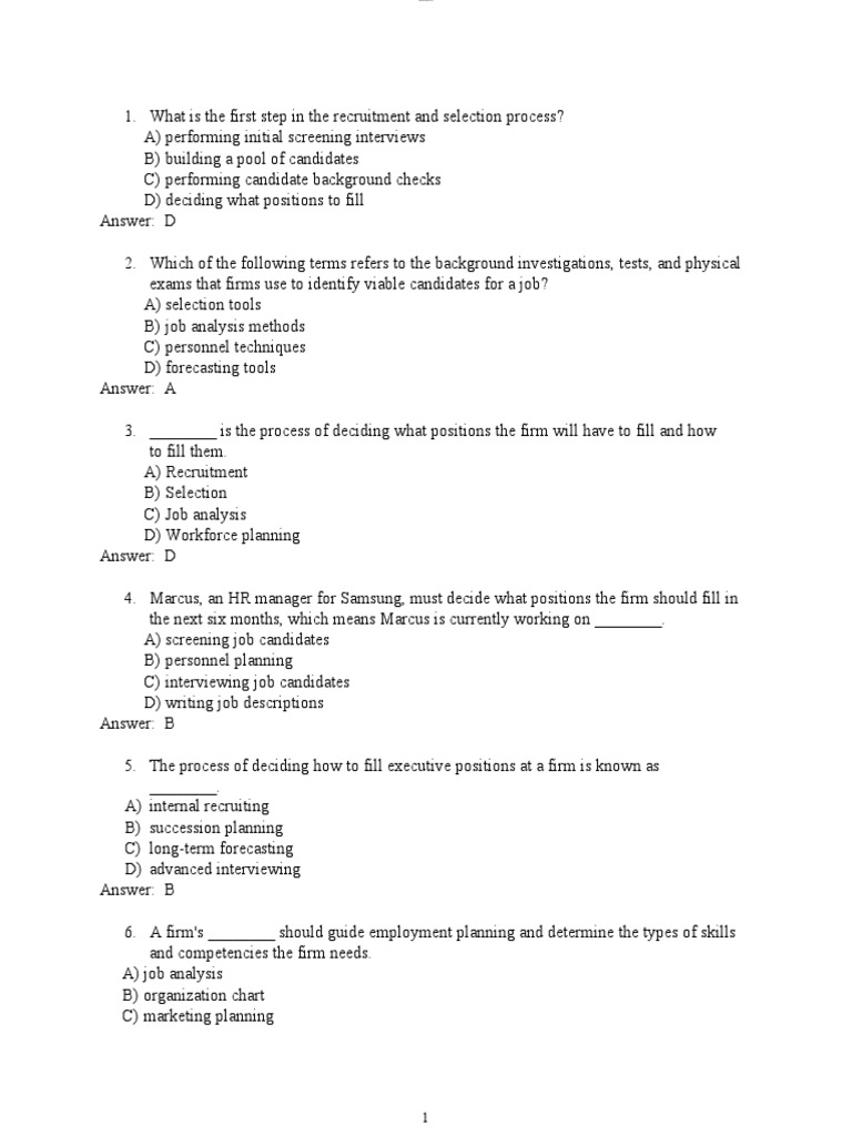 Drive 2 Multiple Choice Questions | PDF | Recruitment | Temporary Work