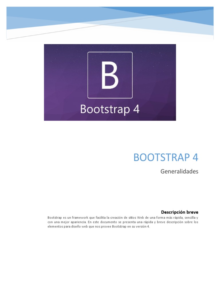 Bootstrap 4 | PDF | Bootstrap (marco frontal) | explorador de Internet