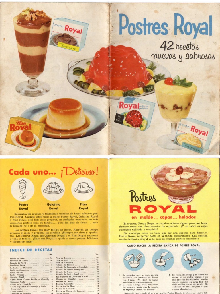Postres Royal - 42 Recetas Nuevas y Sabrosas PDF | PDF