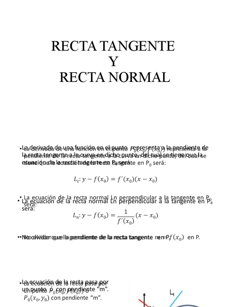 Recta Tangente y Recta Normal | PDF