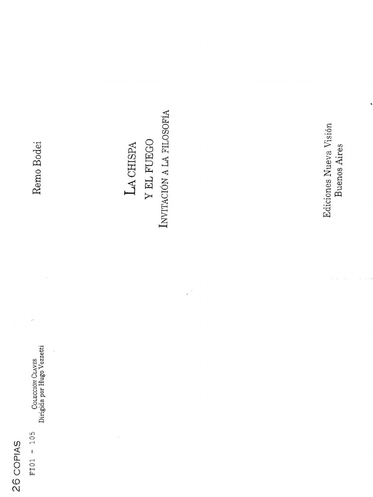 Bodei - La Chispa y El Fuego PDF | PDF
