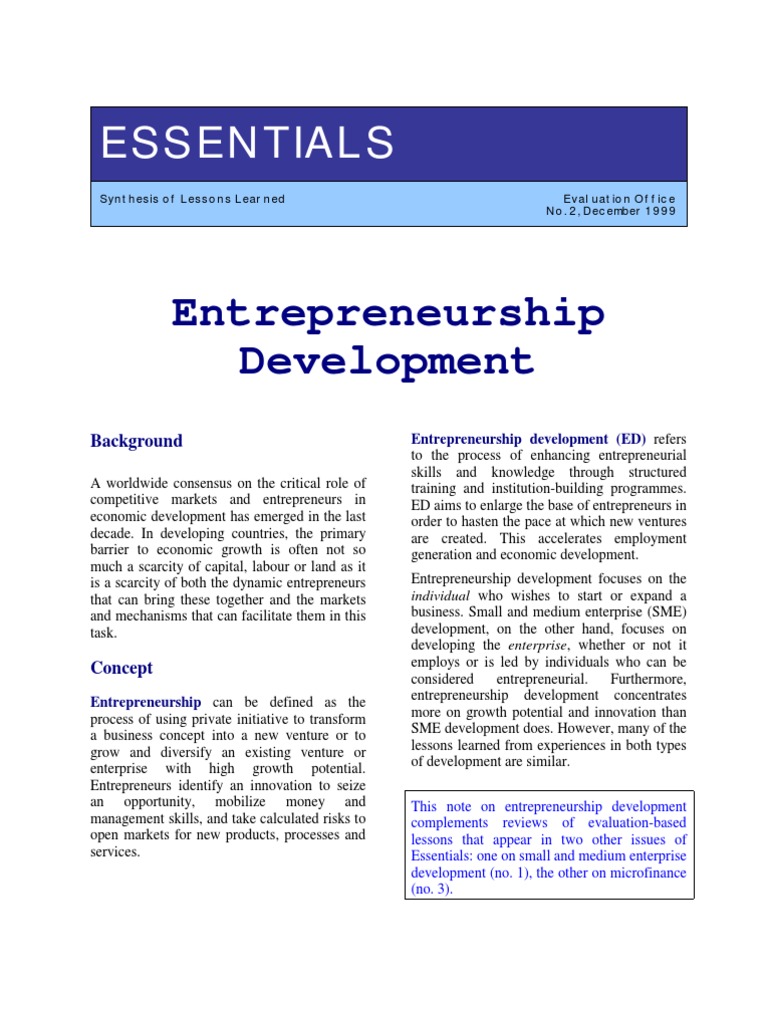 Entrepreneurship Development | PDF | Entrepreneurship | Market (Economics)