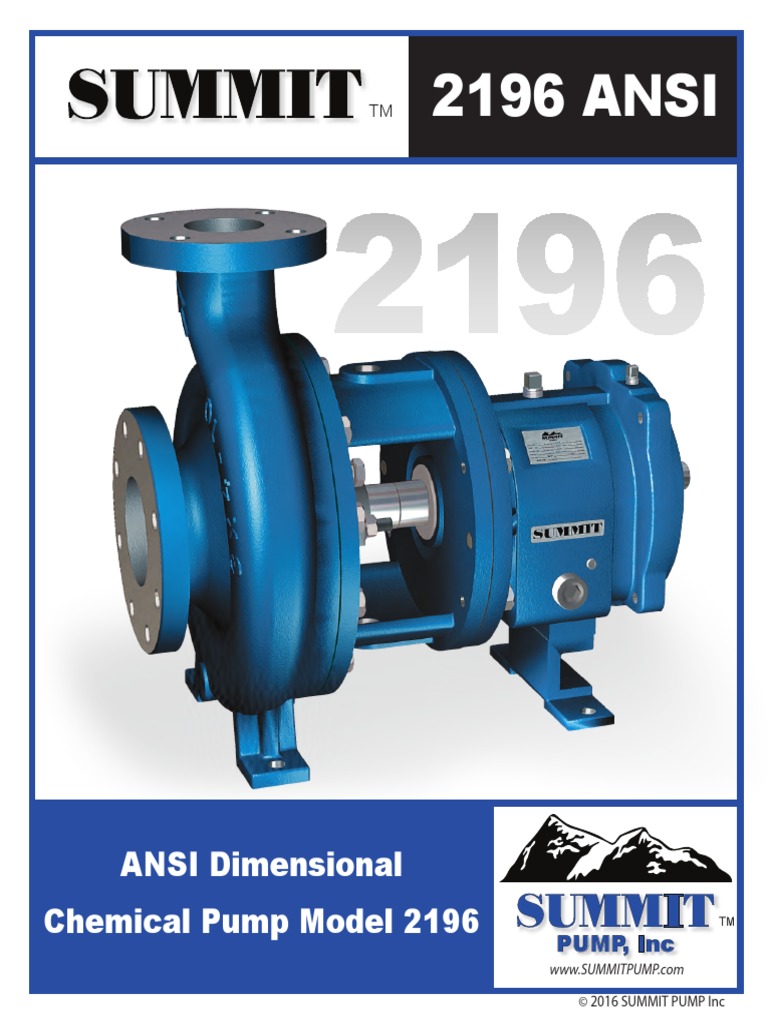 2196 ANSI: ANSI Dimensional Chemical Pump Model 2196 | PDF | Machines | Mechanical Engineering