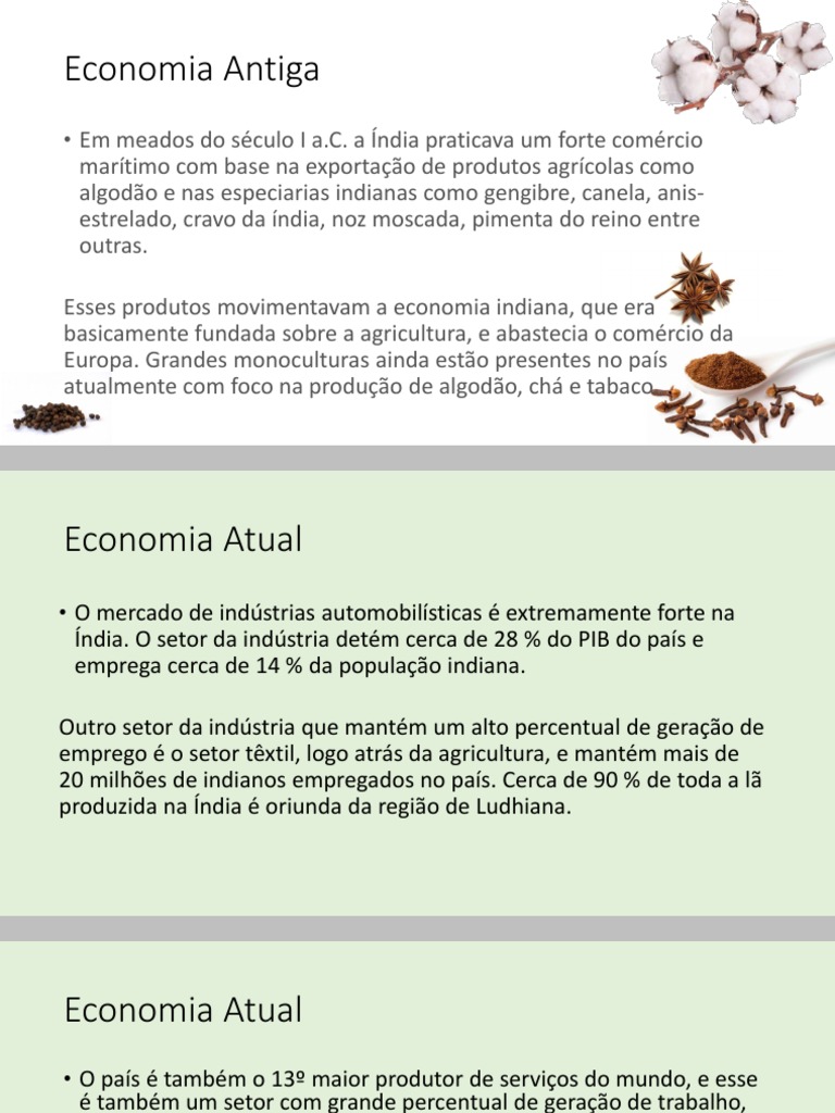 Economia Antiga e Atual Da Infia | PDF