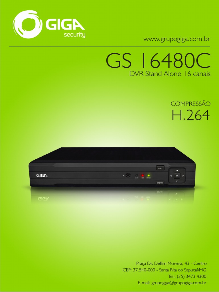 Manual DVR Giga Gs16480c-Rev04 | PDF | Câmera de vídeo digital | Celulares