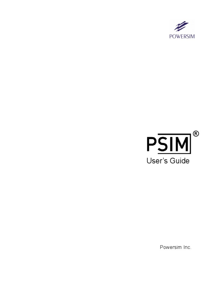 PSIM User Manual PDF | PDF | Spice | Trigonometric Functions