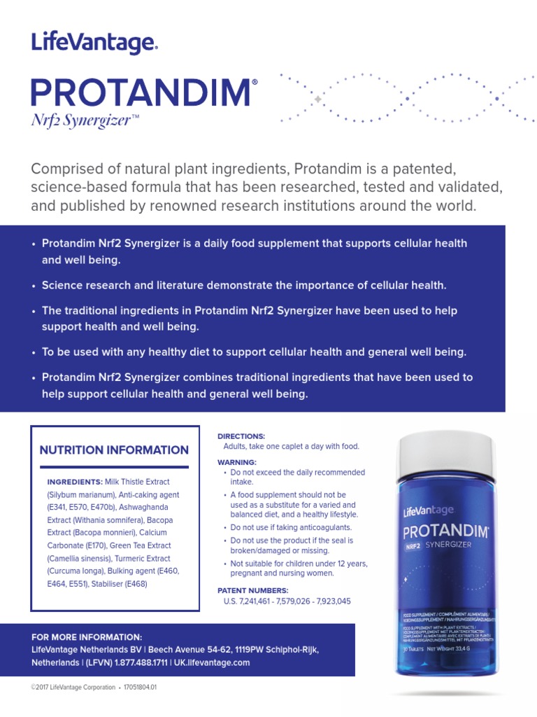 17051804.02 - Protandim Product Sheet | PDF | Dietary Supplements ...