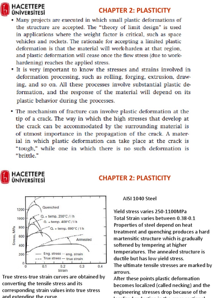 Chapter2 Plasticity | PDF | Plasticity (Physics) | Deformation ...