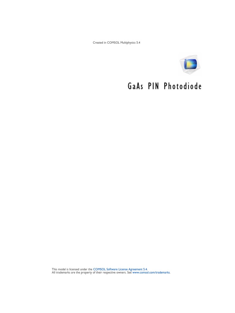 GaAs PIN Photodiode (Artículo de COMSOL) | PDF | Band Gap | Doping ...
