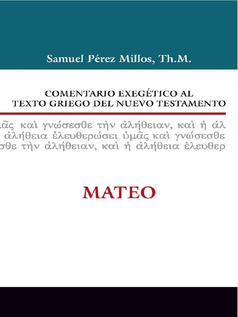 Samuel Perez Millos - Mateo PDF | PDF