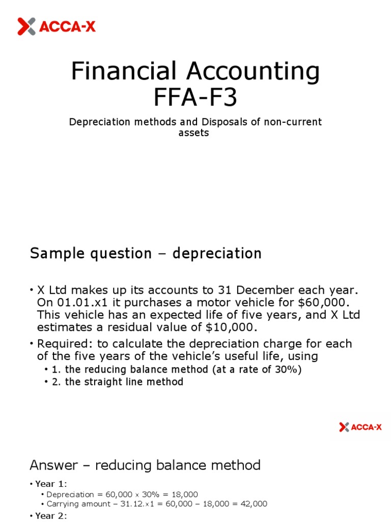 Week 3 - Depreciation and Disposals of Non-Current Assets | PDF ...