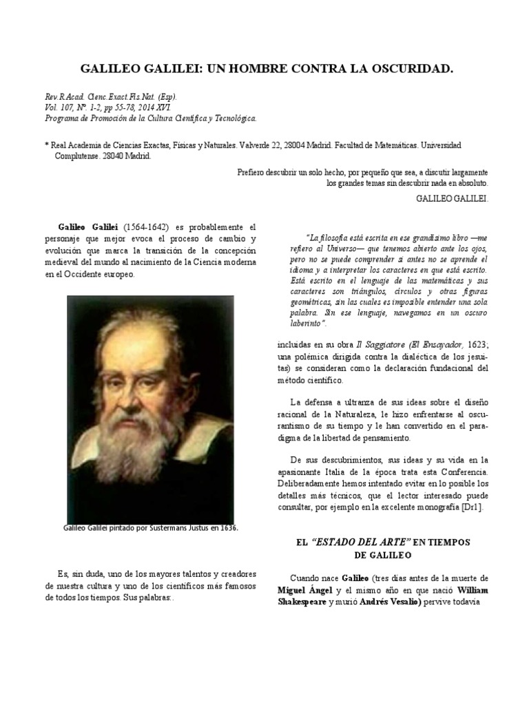 Galileo Galilei Pdf Galileo Galilei Nicolás Copérnico