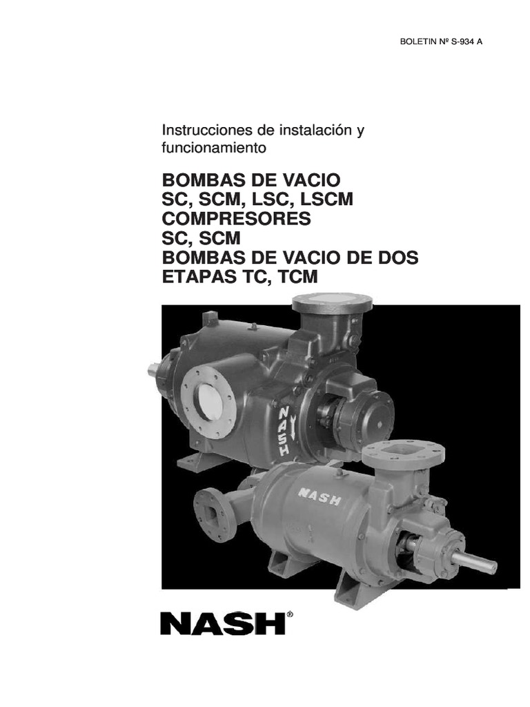 Bomba-Nash Vacio Doble Etapa. | PDF | Bomba | Mecánica de Medios Continuos