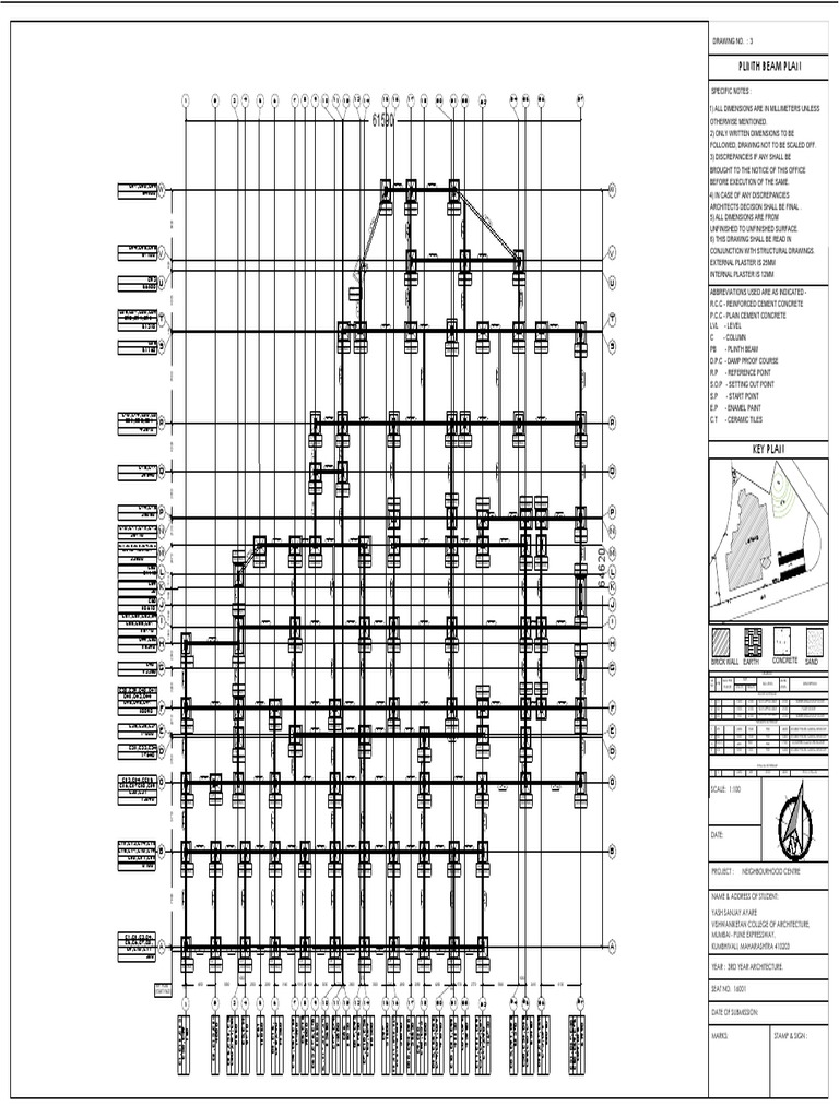 Architectural Plinth Beam Plan | PDF | Structural Engineering ...
