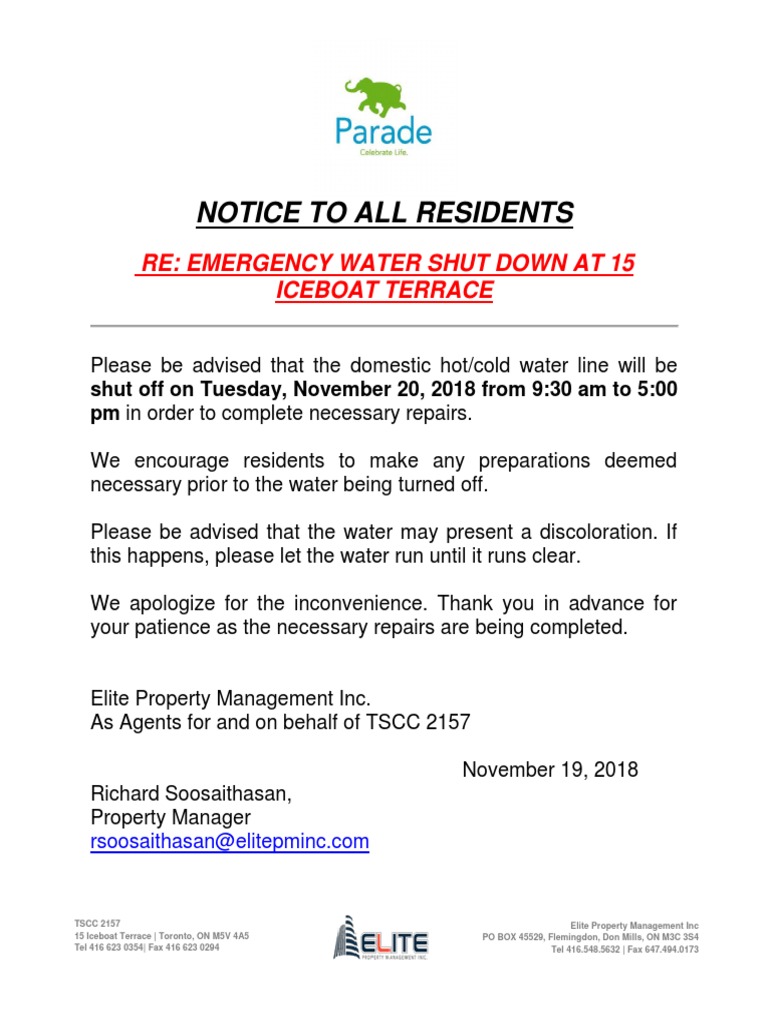 Emergency Water Shut Off | PDF