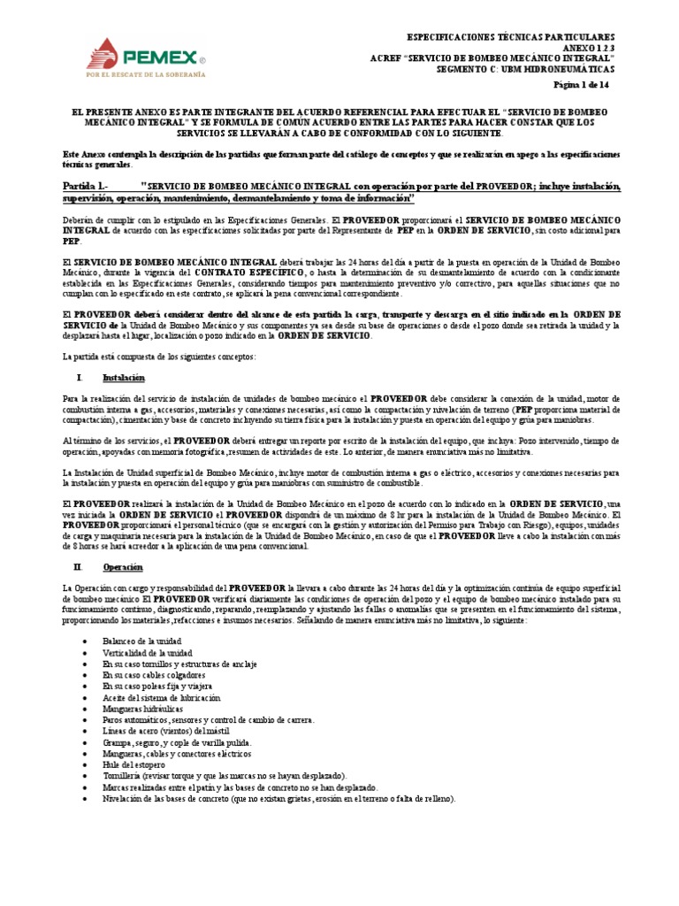 Especificaciones Particulares ACREF 1.2.3 | PDF | Carburador | Bomba