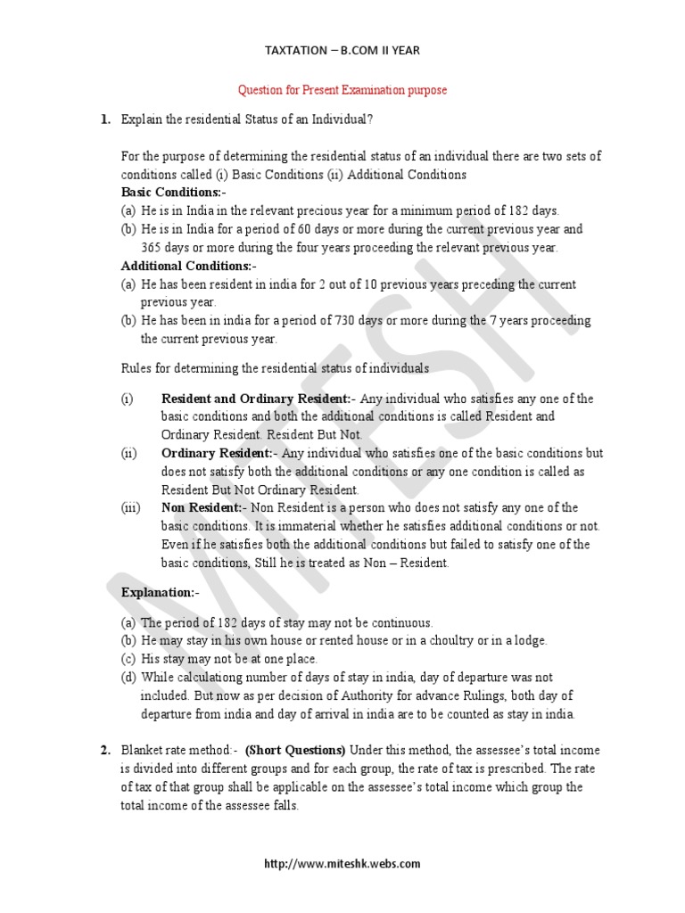 Taxation Exam Questions Overview | PDF | Taxes | Customs
