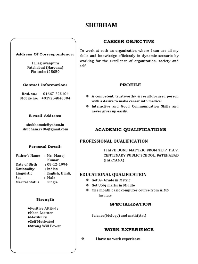Shubham Resume | PDF
