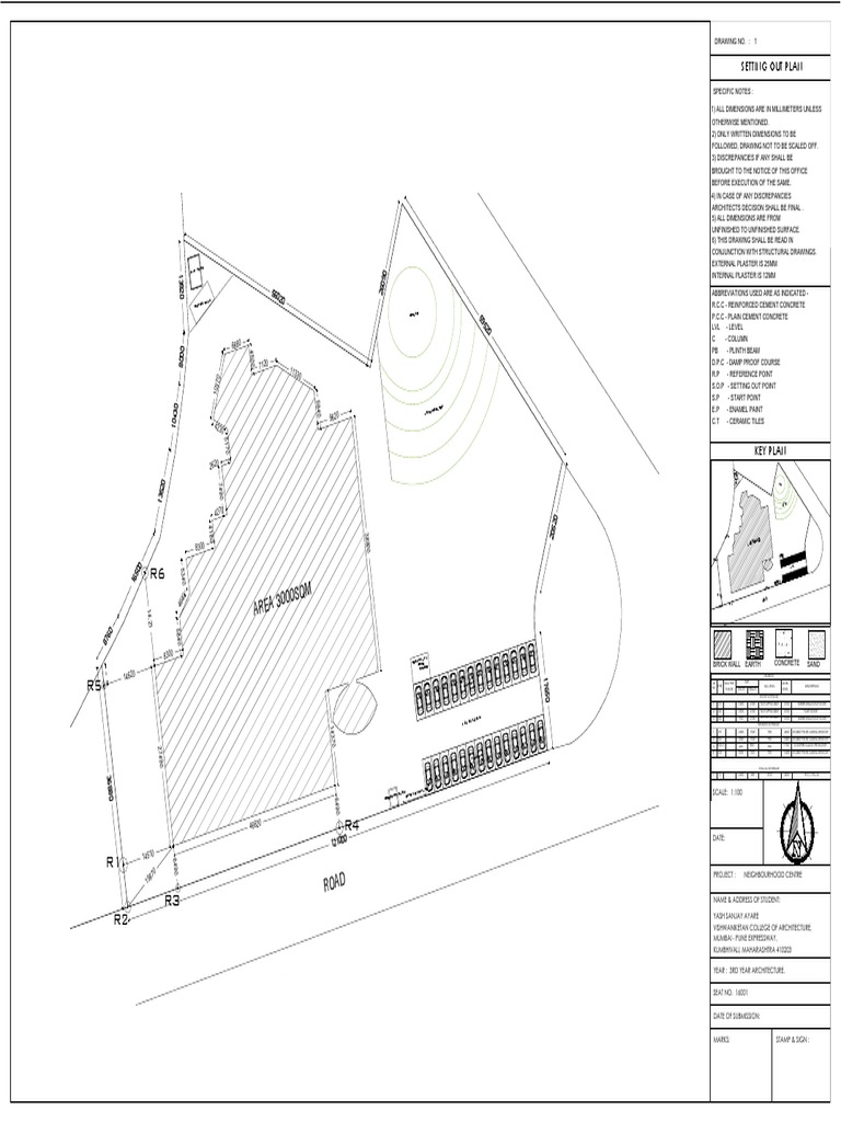 Setting Out Plan | PDF | Building | Art Media