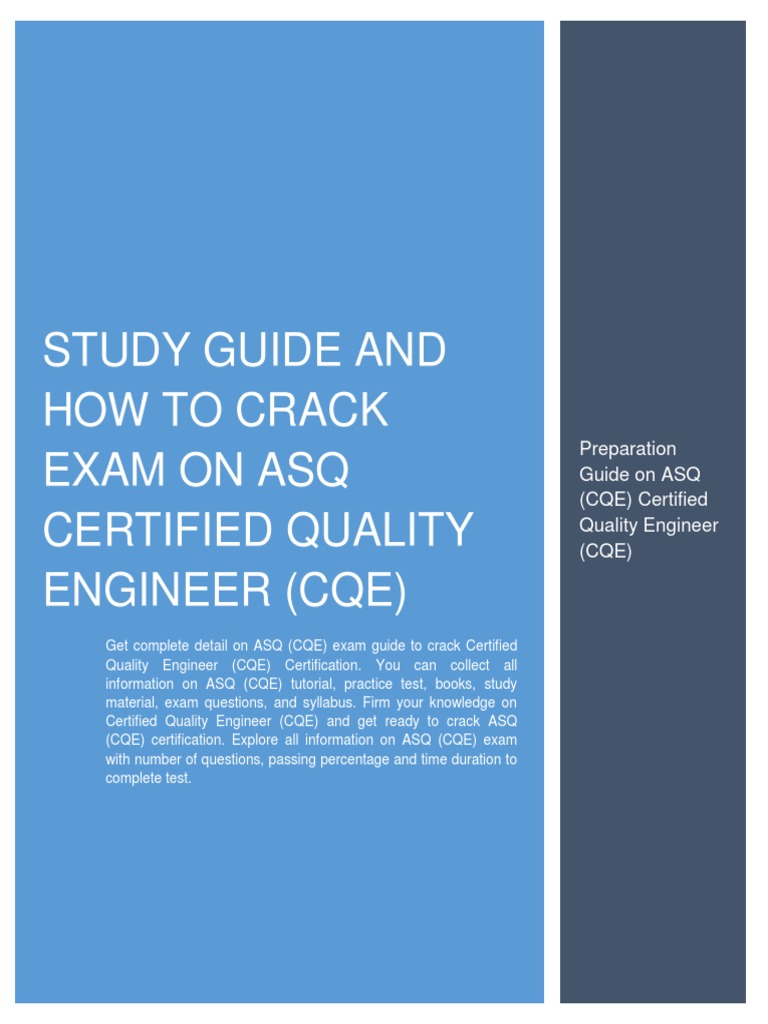 Study Guide and How To Crack Exam On ASQ PDF | PDF