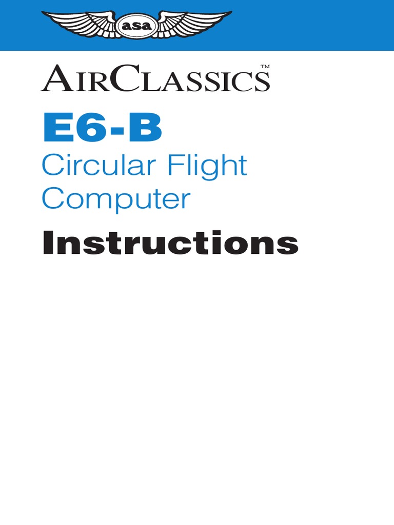 E6B-CIRC Instructions | PDF | Airspeed | Altitude