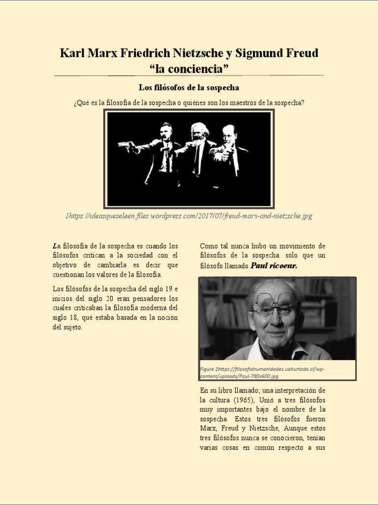 Karl Marx Friedrich Nietzsche y Sigmund Freud | PDF | Karl Marx ...